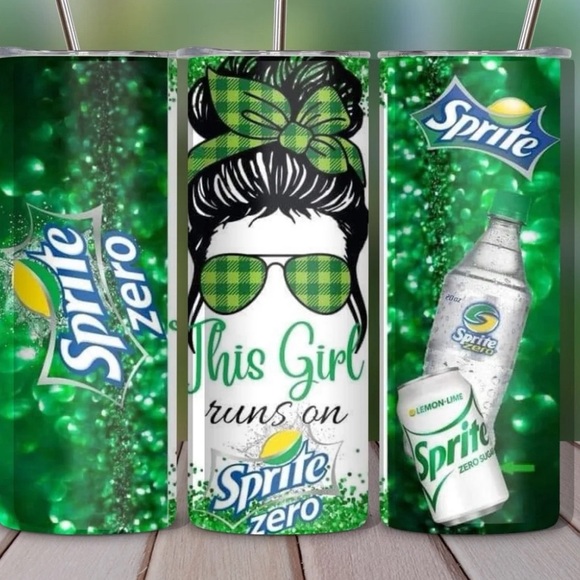 Other | Handmade Sprite Zero This Girl Runs On Sprite Zero Tumbler Nwot ...